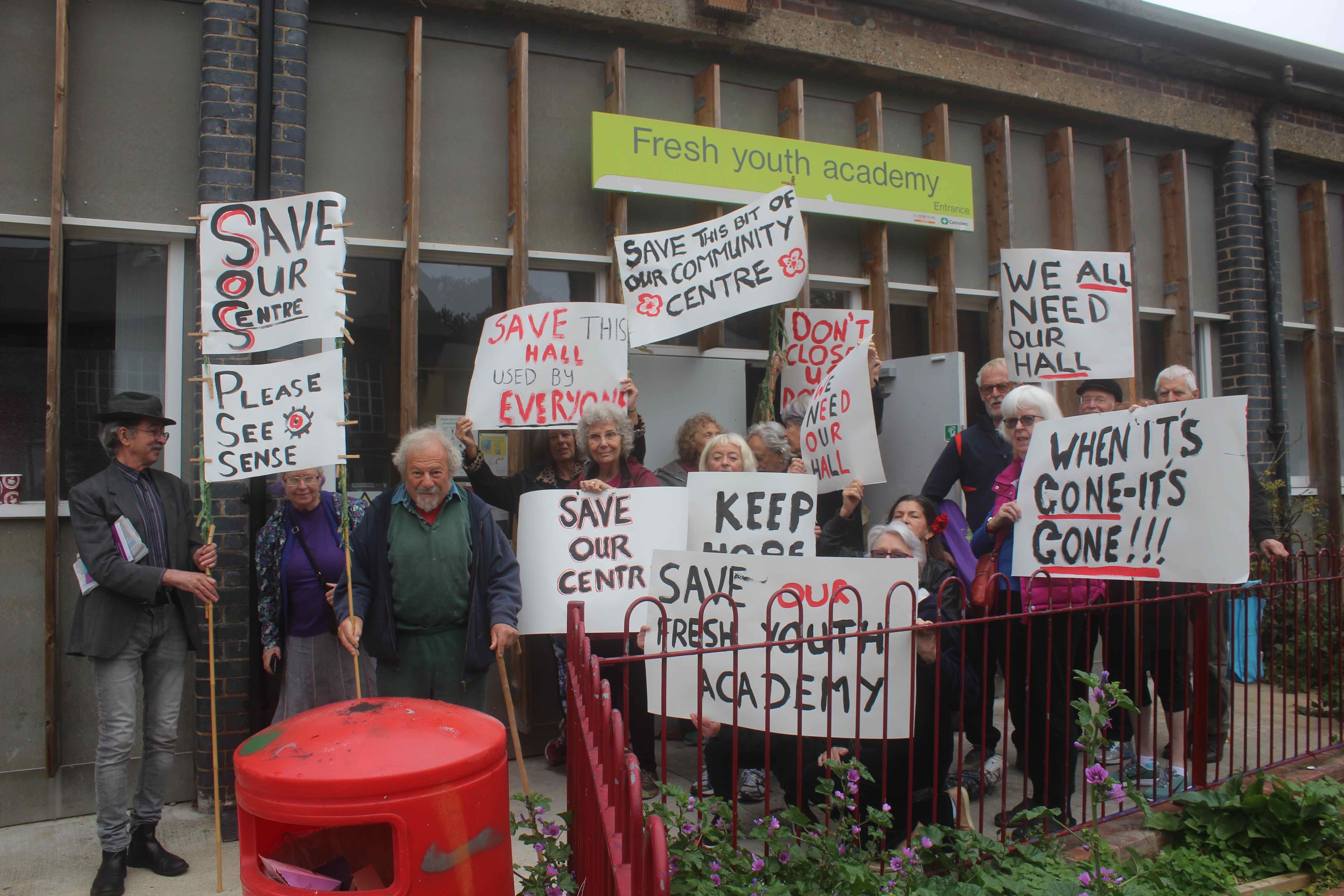 Community centre demonstrators tell Town Hall: Save Our Hall ...