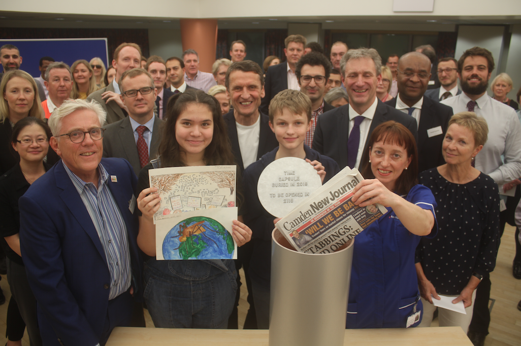 Health chiefs bury time capsule in Hampstead as work begins on Pears ...