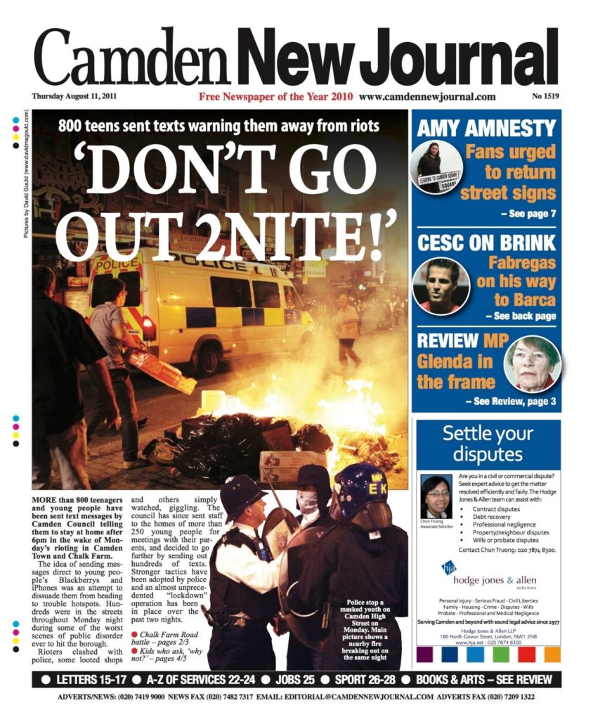 A riot or a raid? Ten years on from that night of mayhem | Islington ...